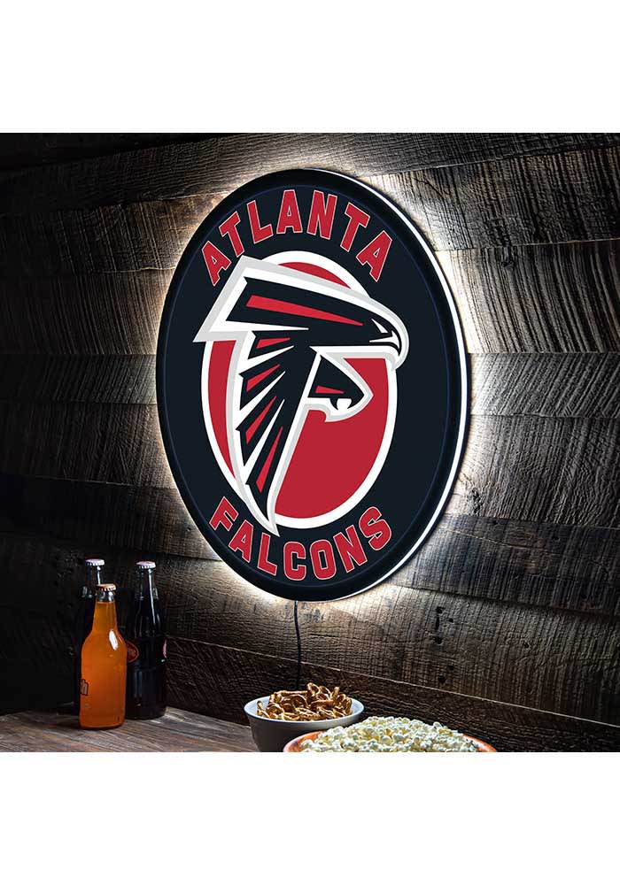 Atlanta Falcons 23 in Round Light Up Sign BLACK - 1412662