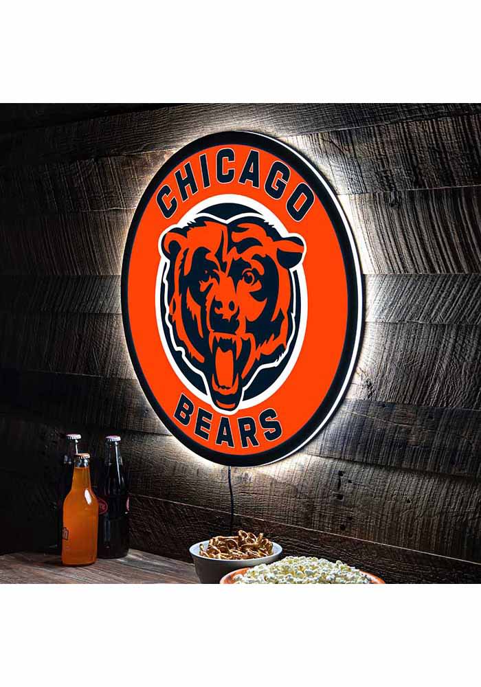 Chicago Bears 23 in Round Light Up Sign BLUE - 1412666