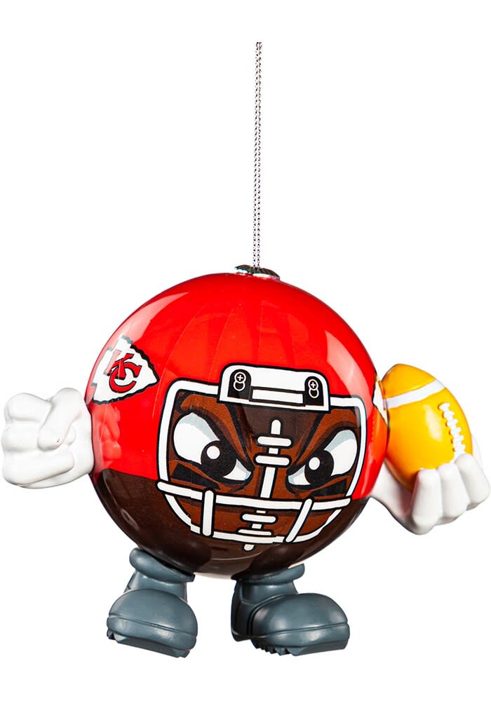Kansas City Chiefs Ball Head Ornament - RED