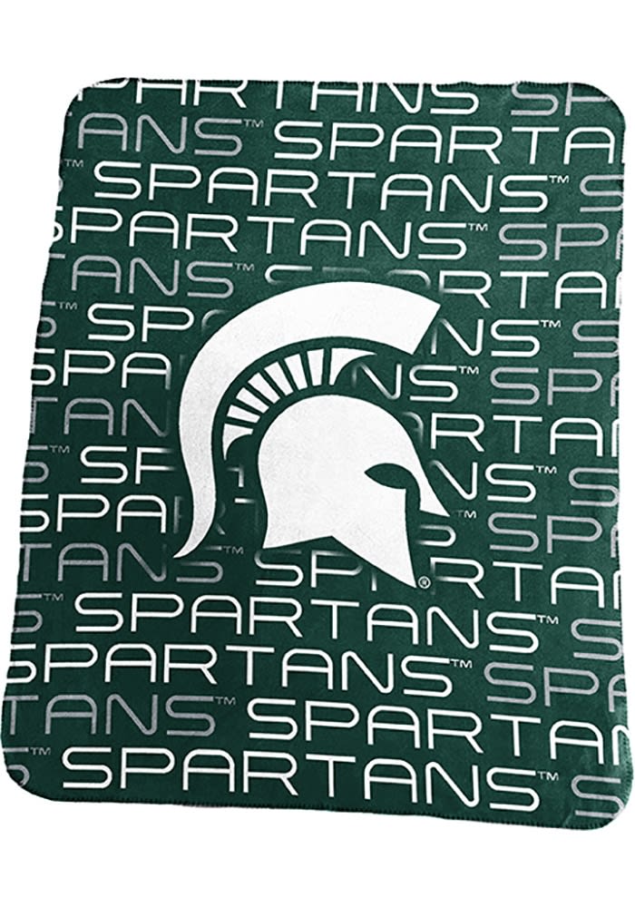 Michigan State Spartans GREEN Classic Graphic Fleece Blanket - 14133254