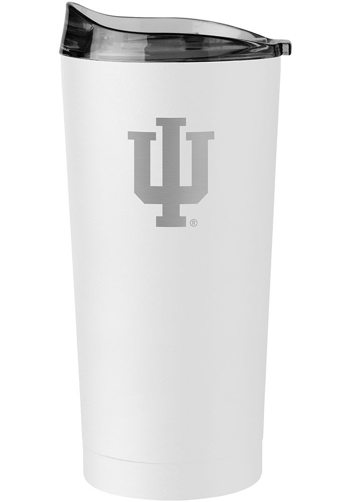 Indiana Hoosiers White 20 oz Etch White Powder Coat Stainless Steel ...