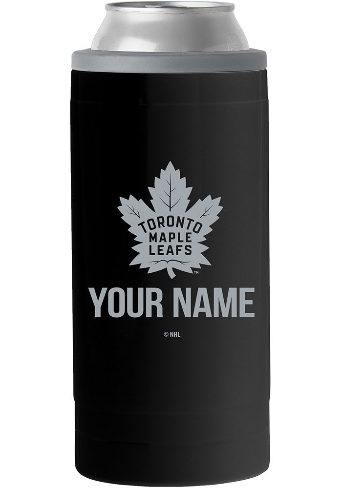 Logo Brands Toronto Maple Leafs BLACK Personalized 12 oz Slim Can ...