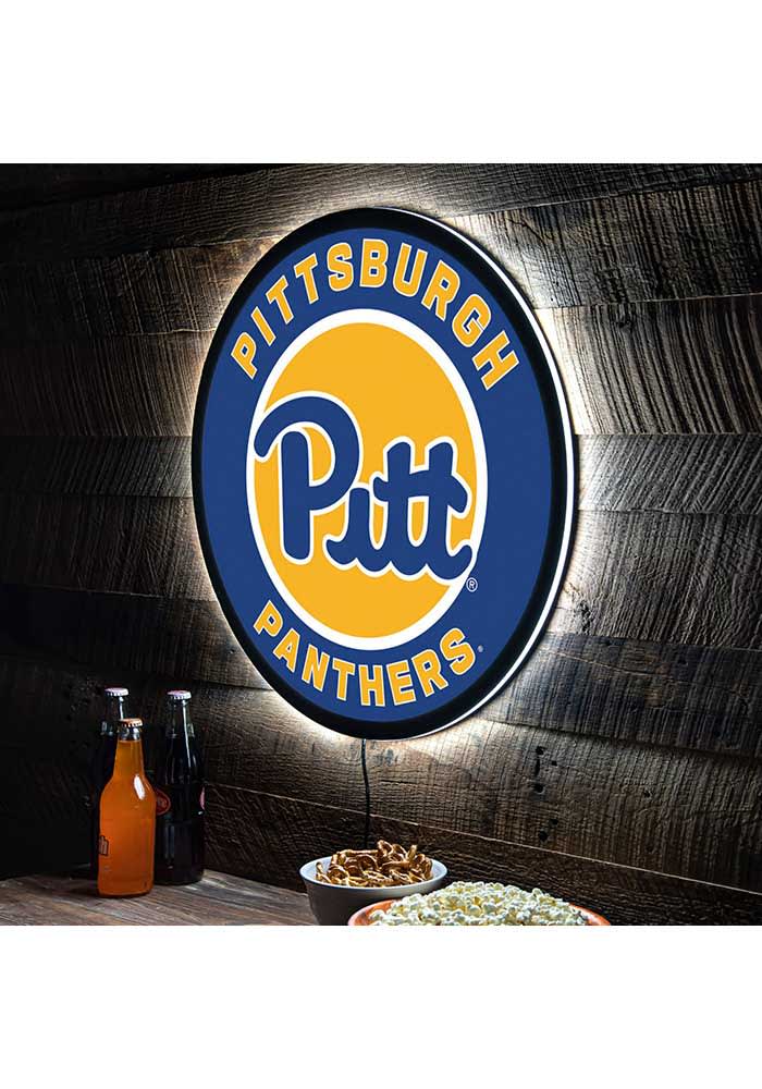 Pitt Panthers 23 in Round Light Up Sign GOLD - 1414066