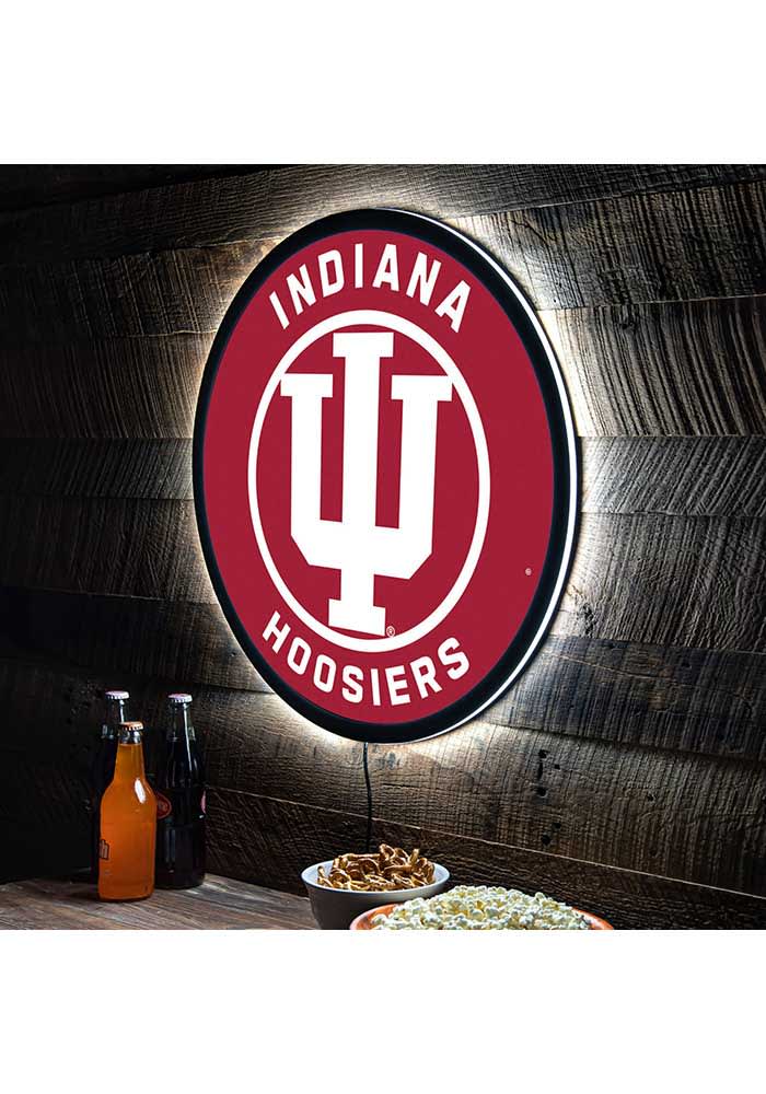 Indiana Hoosiers Red 23 in Round Light Up Sign - 1414087