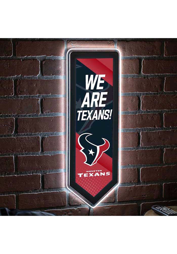Houston Texans 9x23 Banner Shaped Light Up Sign Red - 1414106