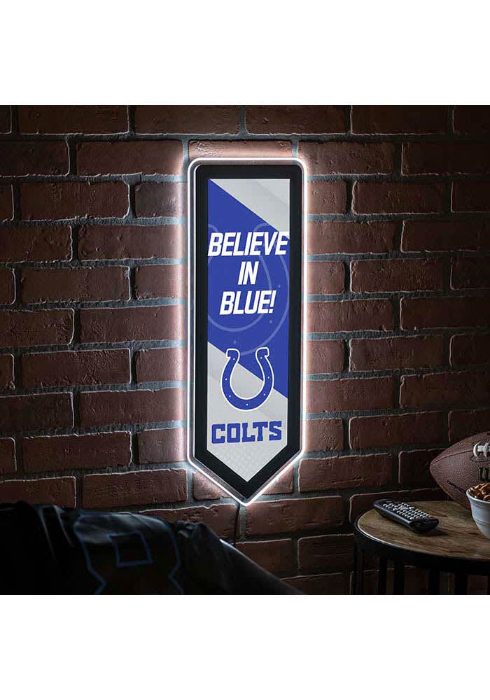Indianapolis Colts 9x23 Banner Shaped Light Up Sign BLUE - 1414107