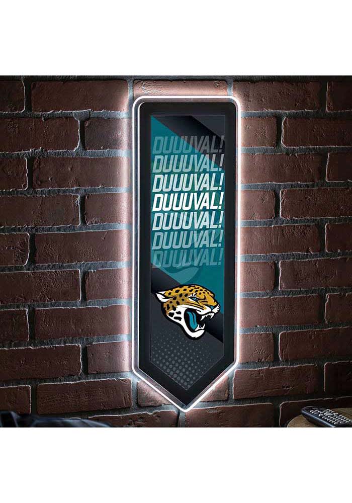 Jacksonville Jaguars 9x23 Banner Shaped Light Up Sign BLUE - 1414108