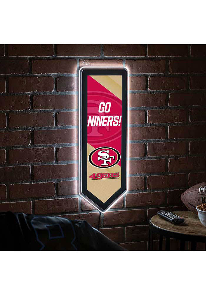 San Francisco 49ers 9x23 Banner Shaped Light Up Sign Red - 1414120