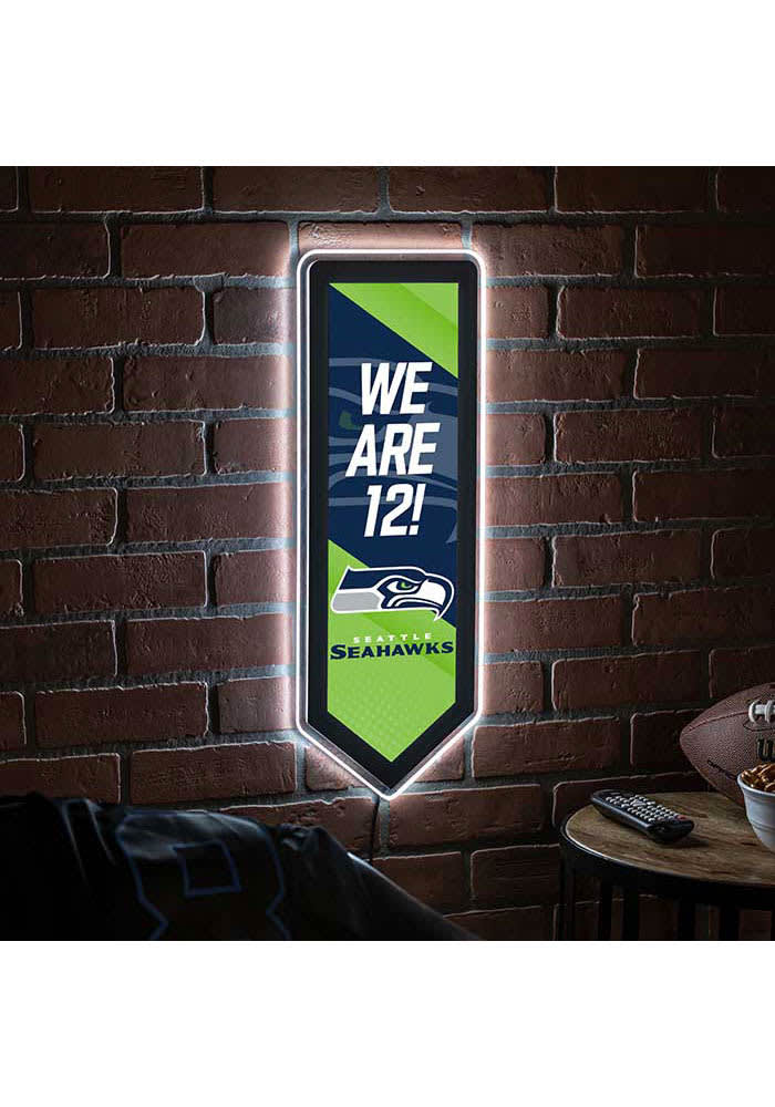 Seattle Seahawks 9x23 Banner Shaped Light Up Sign BLUE - 1414121