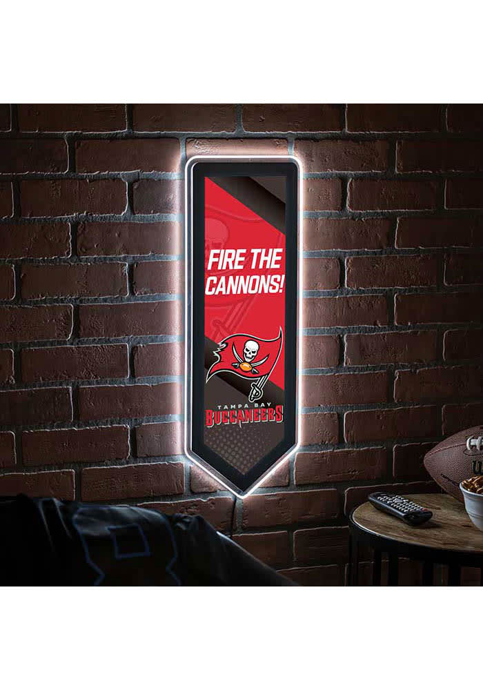 Tampa Bay Buccaneers 9x23 Banner Shaped Light Up Sign BLACK - 1414123