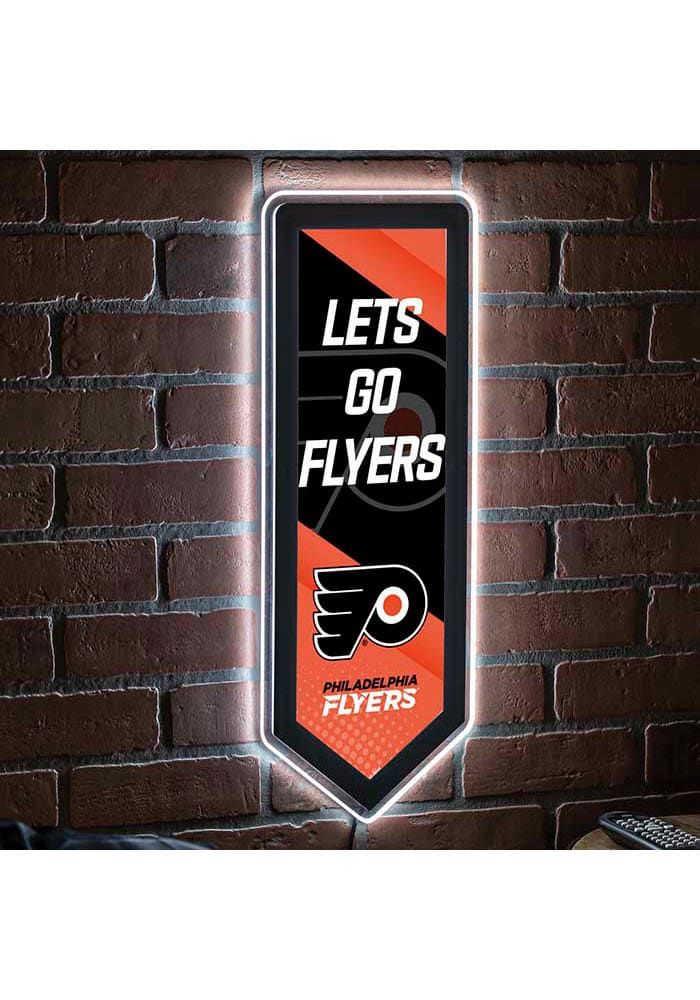 Philadelphia Flyers 9x23 Banner Shaped Light Up Sign BLACK - 1414145