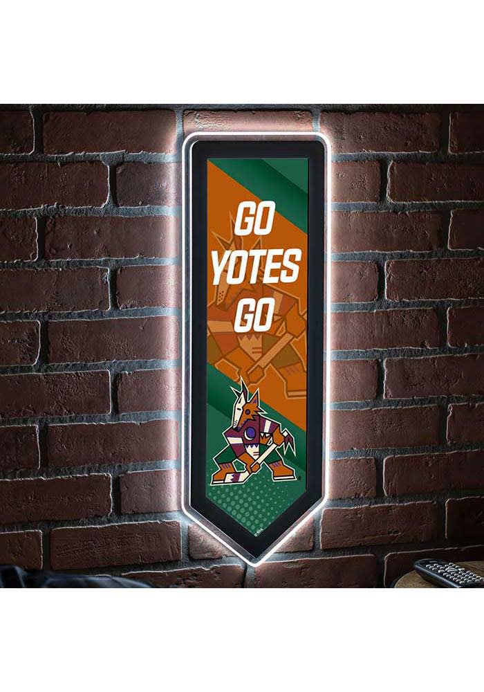 Arizona Coyotes 9x23 Banner Shaped Light Up Sign RED - 1414146