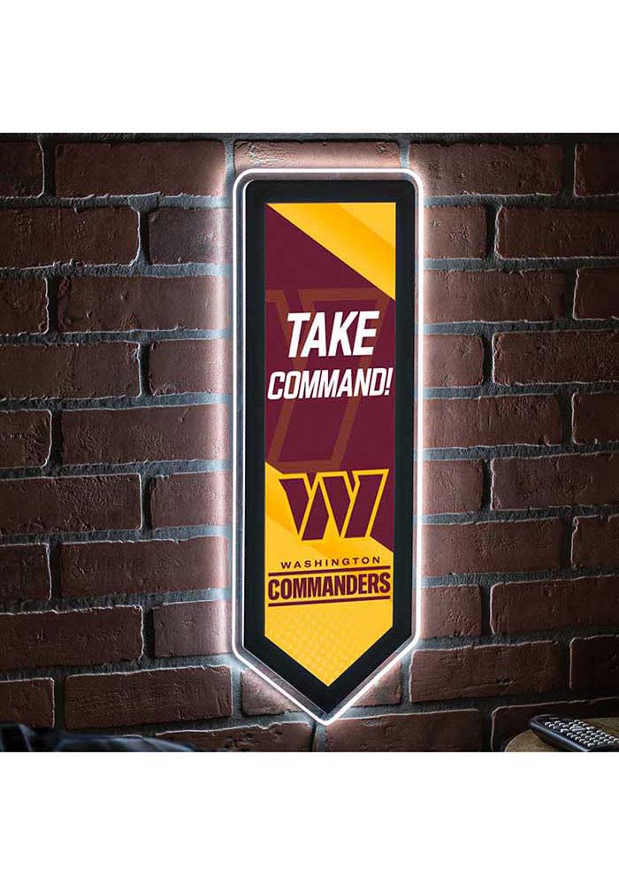 Washington Commanders 9x23 Banner Shaped Light Up Sign Red - 1414165