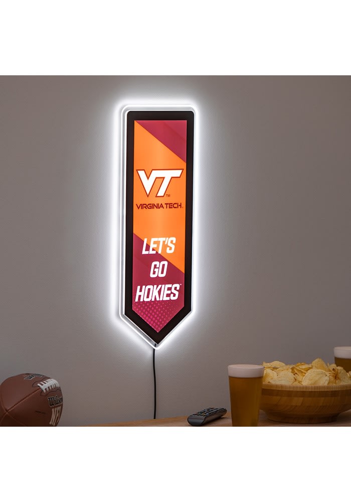 Virginia Tech Hokies 9x23 Banner Shaped Light Up Sign MAROON - 1414168