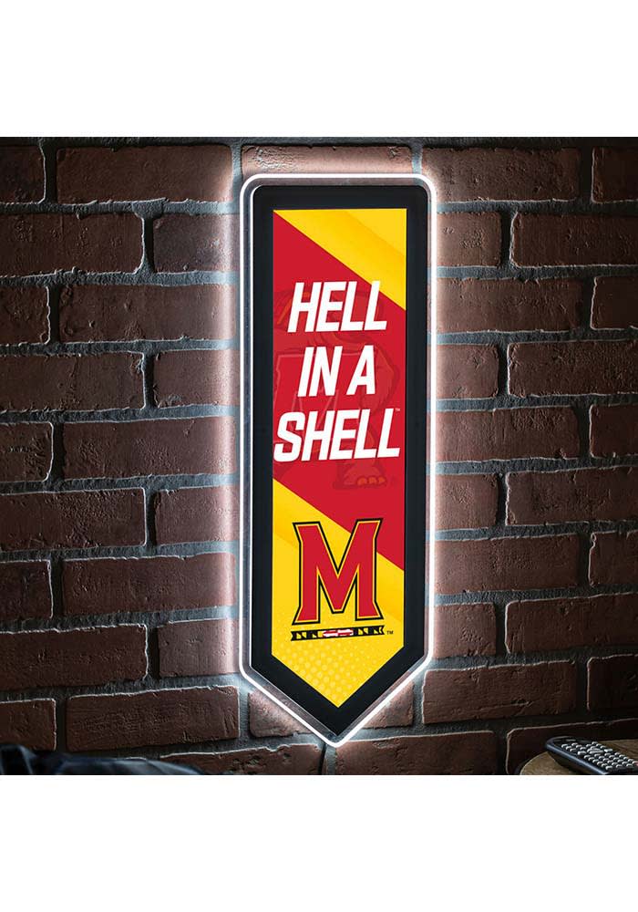 Maryland Terrapins 9x23 Banner Shaped Light Up Sign Red - 1414180