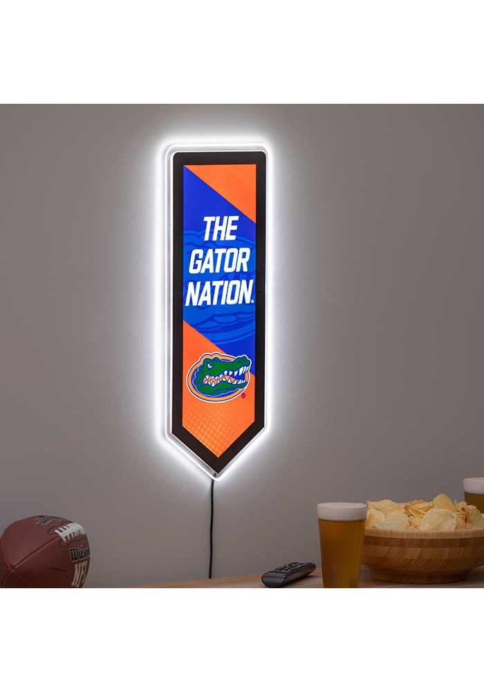 Florida Gators 9x23 Banner Shaped Light Up Sign ORANGE - 1414193