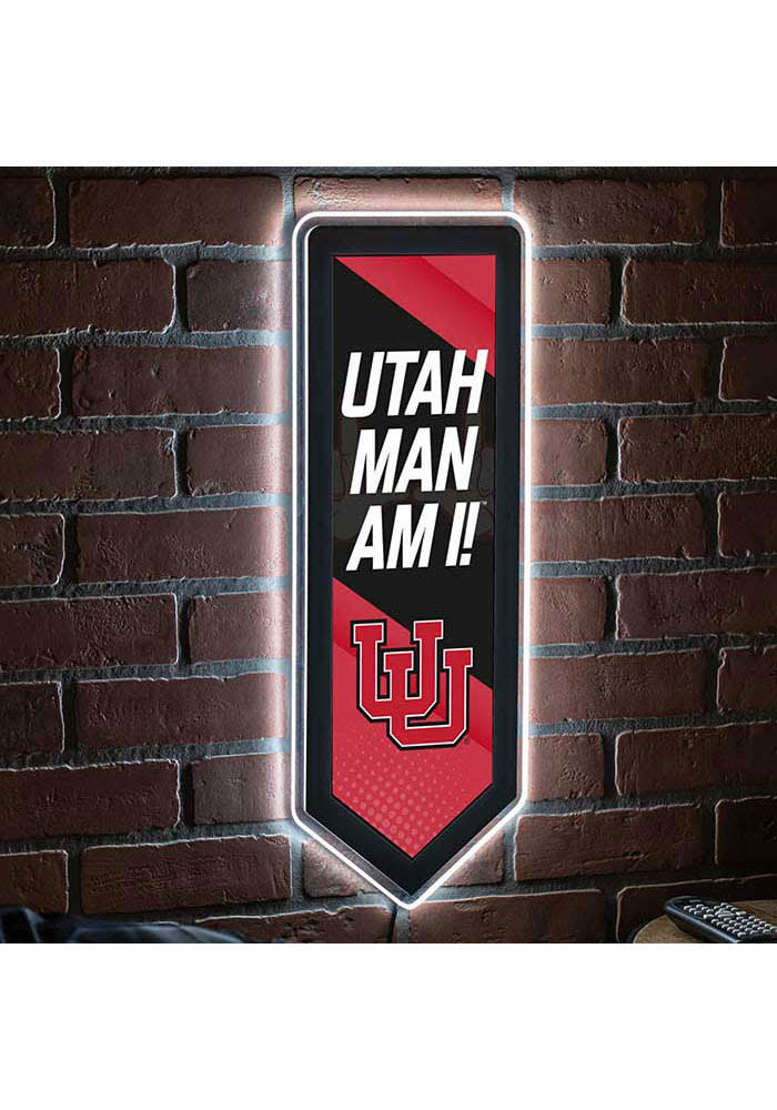 Utah Utes 9x23 Banner Shaped Light Up Sign Red - 1414223