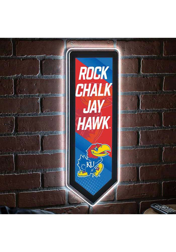 Kansas Jayhawks 9x23 Banner Shaped Light Up Sign Red - 1414231
