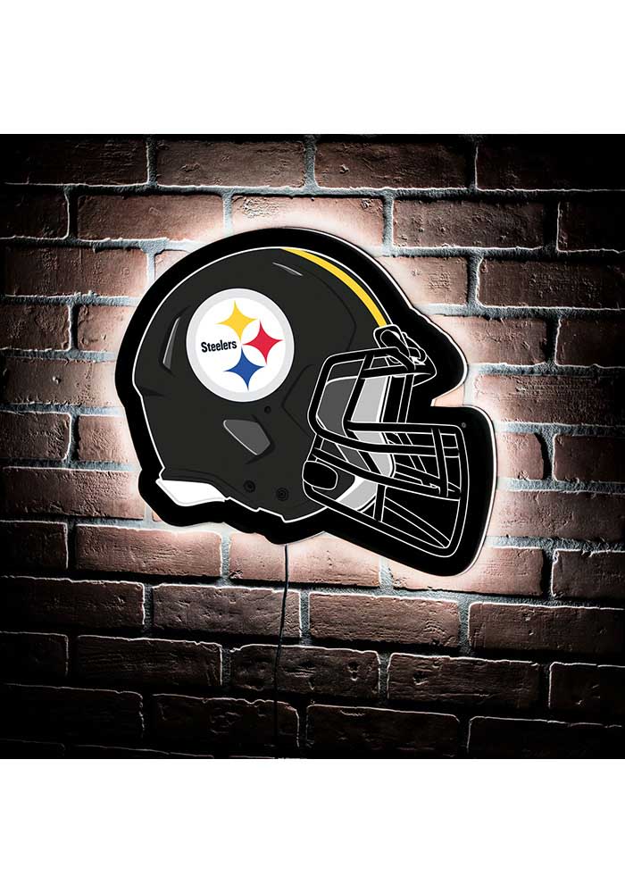 Pittsburgh Steelers 19.5x15 Helmet Light Up Sign BLACK - 1414293