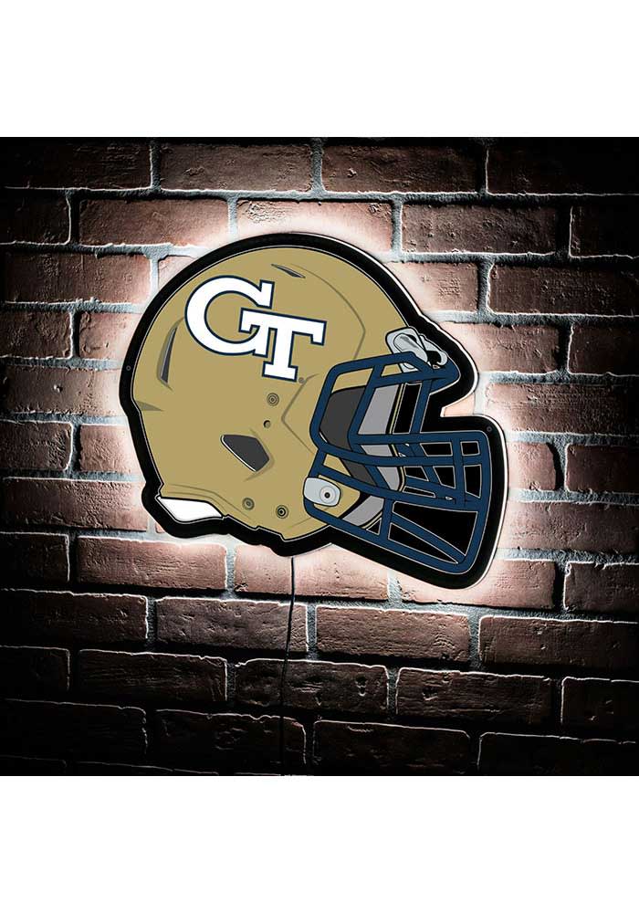 GA Tech Yellow Jackets 19.5x15 Helmet Light Up Sign GOLD - 1414324