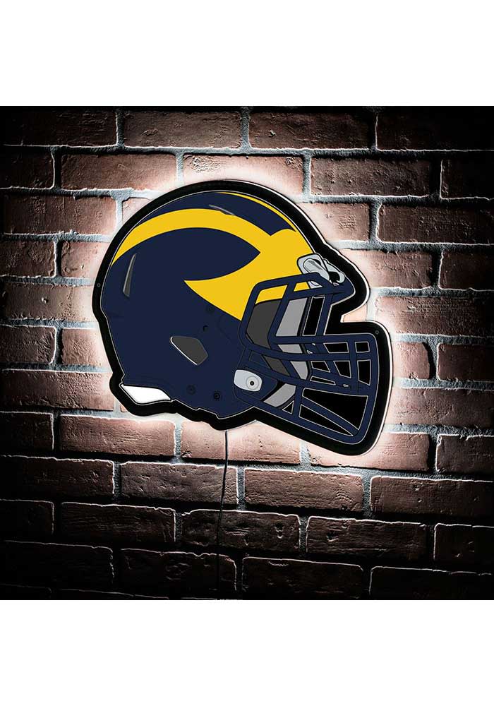 Michigan Wolverines BLUE 19.5x15 Helmet Light Up Sign - 1414325