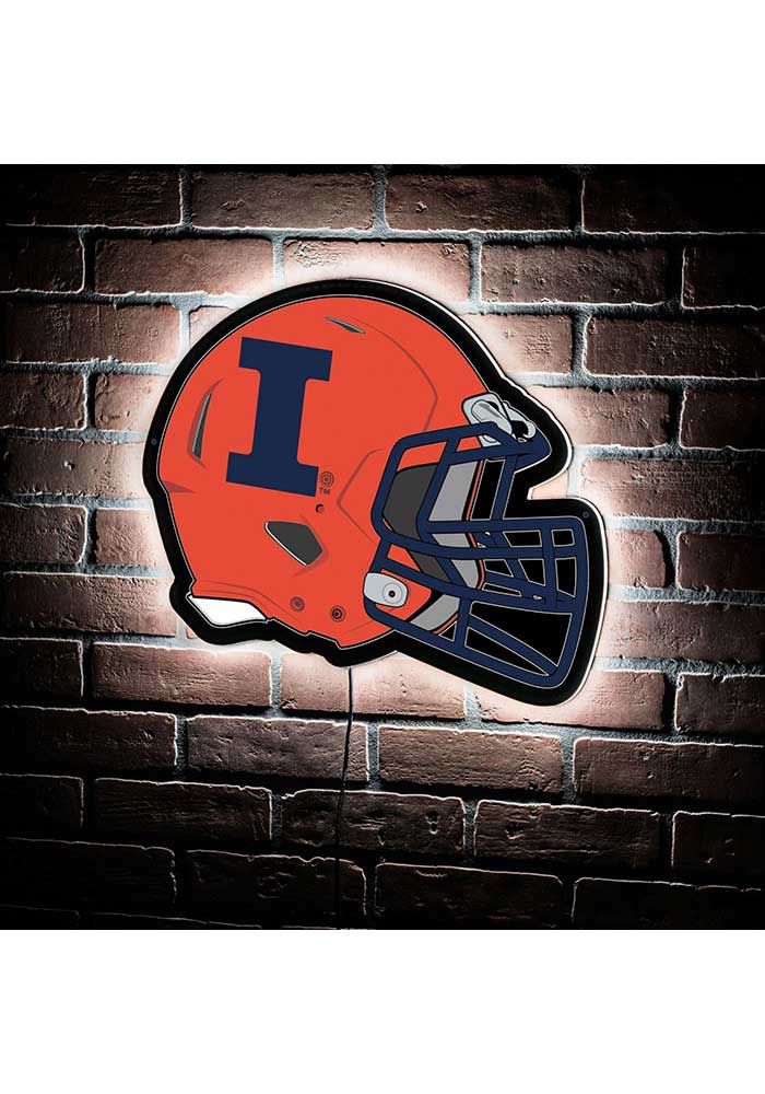 Illinois Fighting Illini 19.5x15 Helmet Light Up Sign ORANGE - 1414337