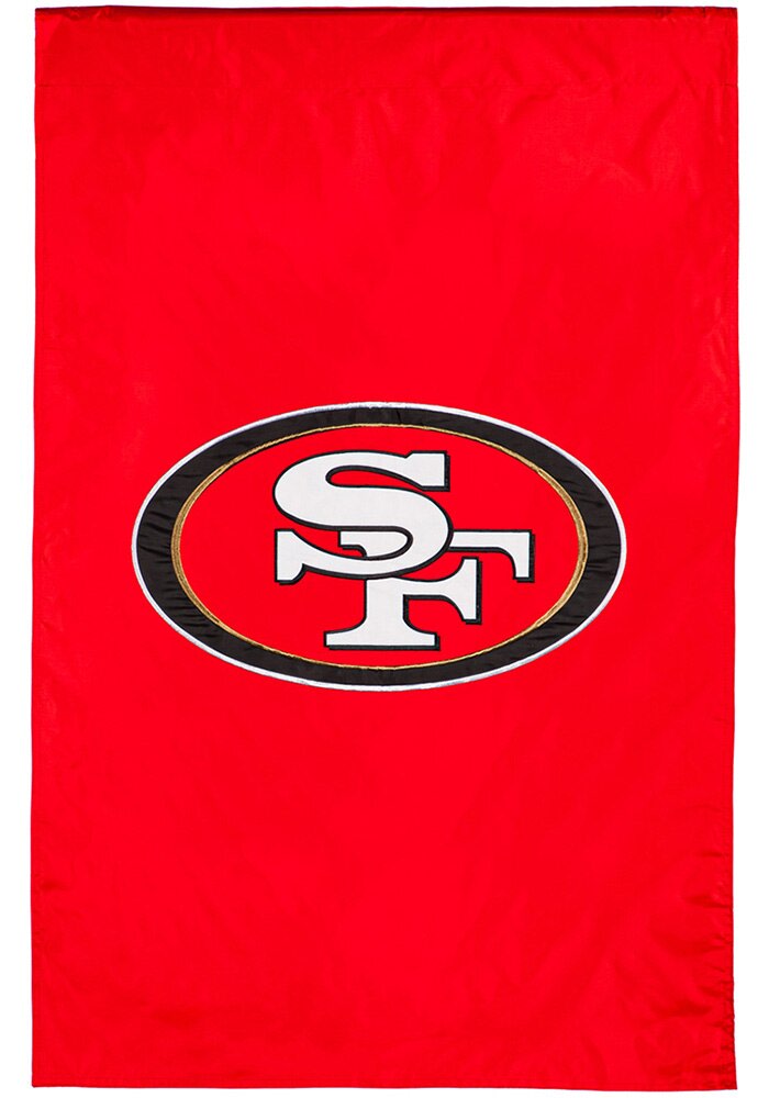 San Francisco 49ers Red Logo Applique Flag - 1414437