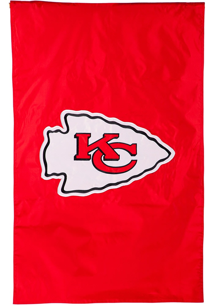 Kansas City Chiefs Red Logo Applique Flag - 1414480