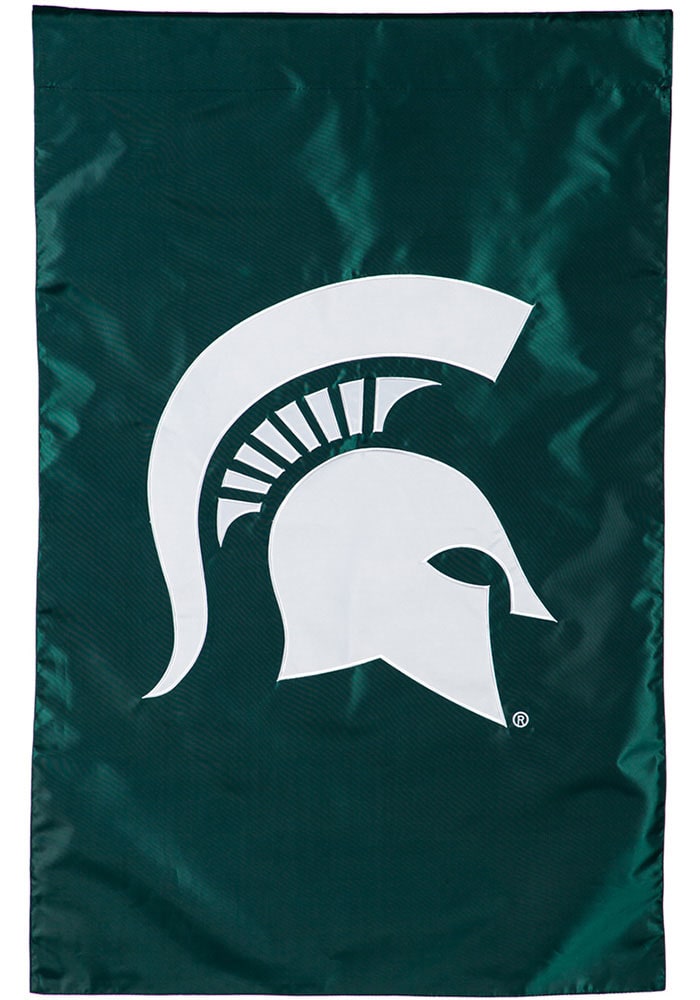 Michigan State Spartans GREEN Logo Applique Flag - 1414562