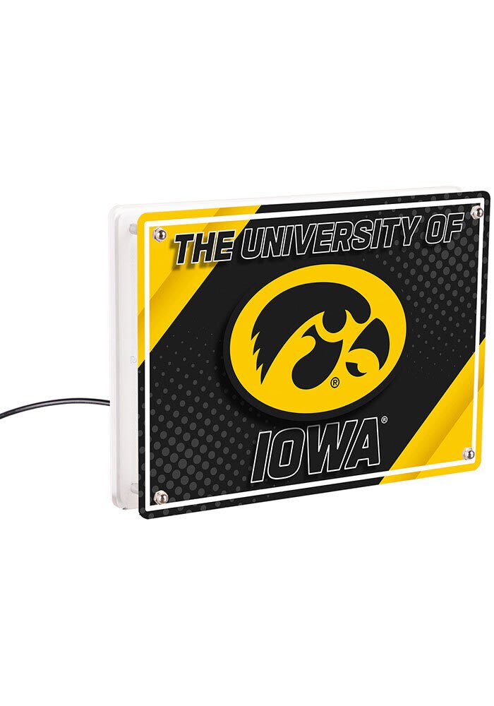 Iowa Hawkeyes BLACK LED Lighted Desk Accessory - 1415122