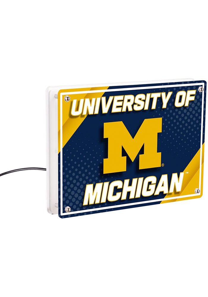 Michigan Wolverines BLUE LED Lighted Desk Accessory - 1415134