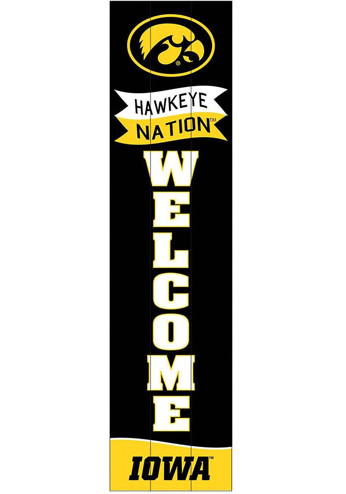 Iowa Hawkeyes Porch Leaner Sign BLACK - 1415291