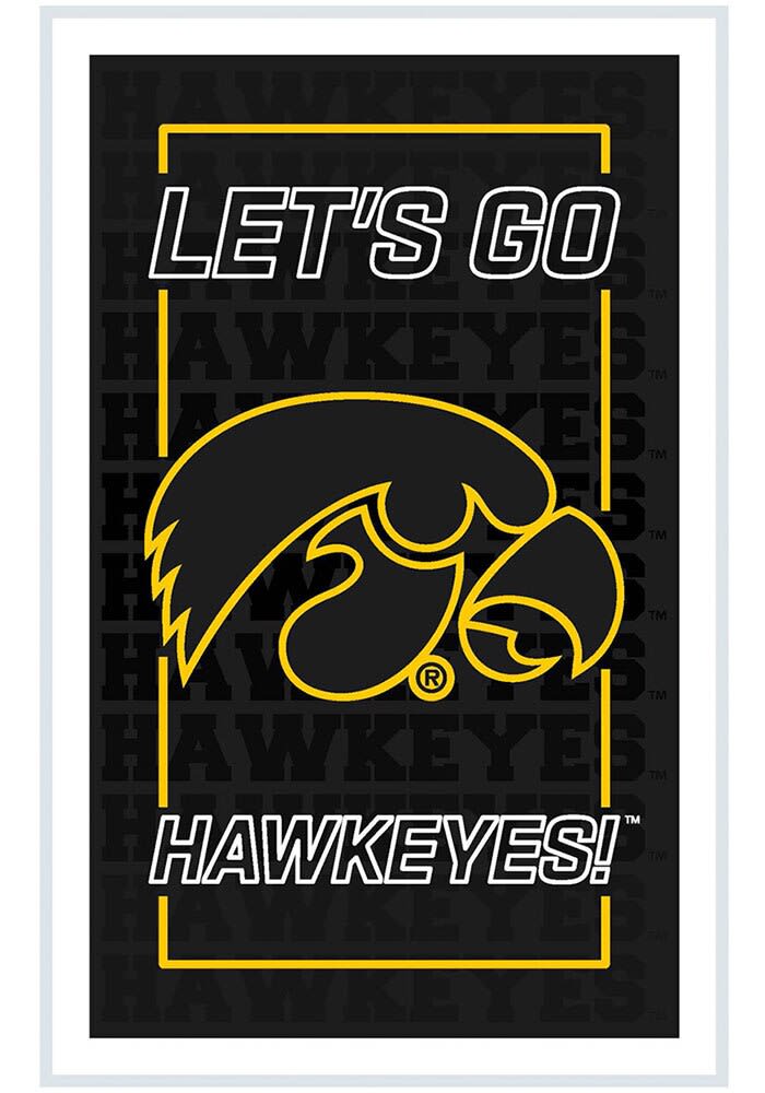 Iowa Hawkeyes BLACK LED Lighted Wall Sign - 1415292