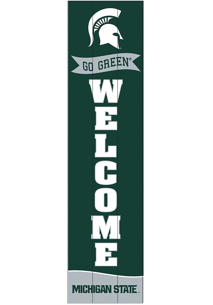 Michigan State Spartans Porch Leaner Sign GREEN - 1415303
