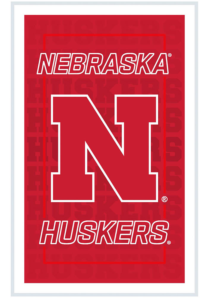 Nebraska Cornhuskers Red LED Lighted Wall Sign