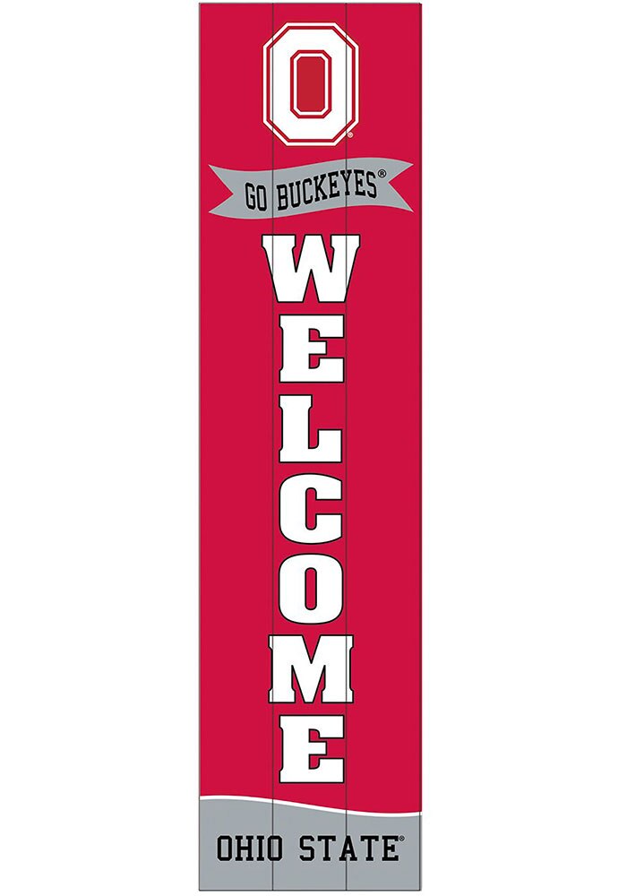 Ohio State Buckeyes Porch Leaner Styled Sign Red - 1415309