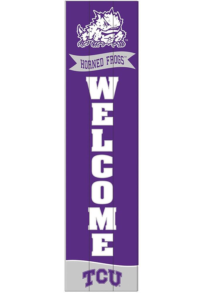 TCU Horned Frogs Porch Leaner Sign PURPLE - 1415318