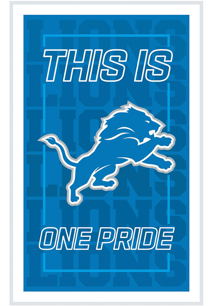 Detroit Lions LED Lighted Wall Sign BLUE - 1415353