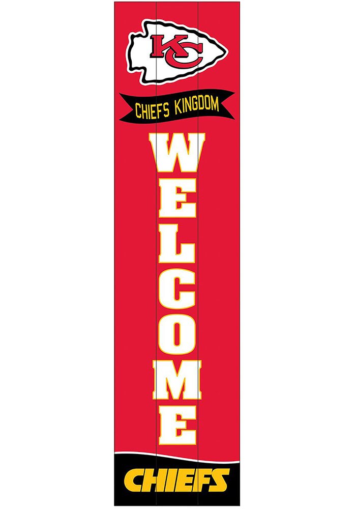 Kansas City Chiefs Porch Leaner Sign Red - 1415358