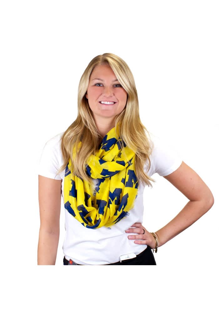 BLUE Logo Infinity Michigan Wolverines Womens Scarf - 14153807
