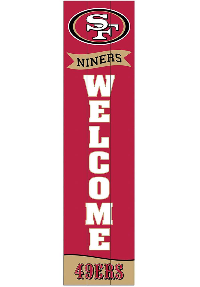 San Francisco 49ers Porch Leaner Sign Red - 1415384
