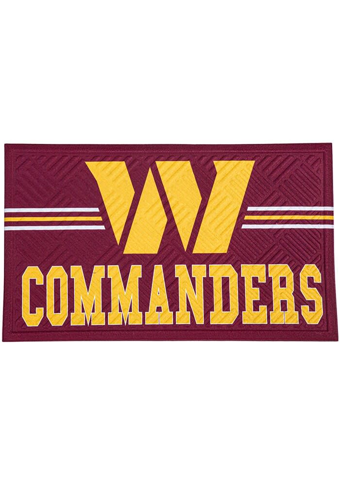 Washington Commanders Red Cross Hatch Embossed Door Mat - 1415548