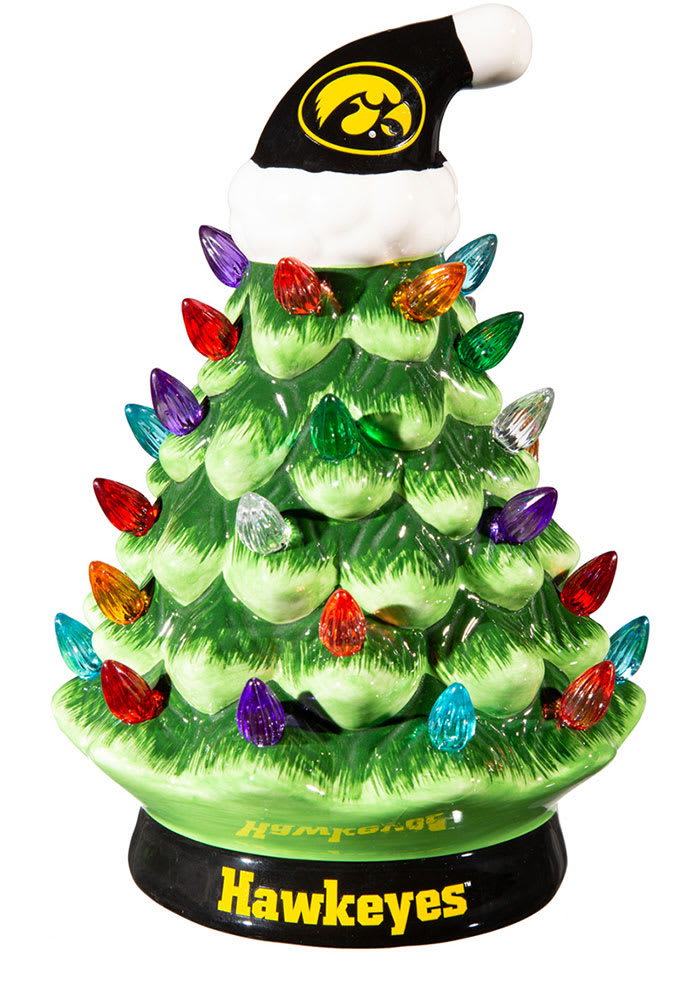 Iowa Hawkeyes GREEN Tree Table Top Decor - 1415580