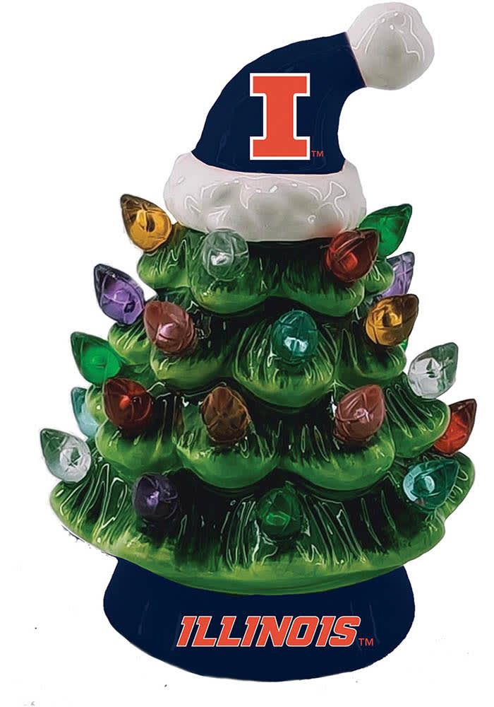 Illinois Fighting Illini ORANGE Light Up Tree Ornament Ornament - 1416281