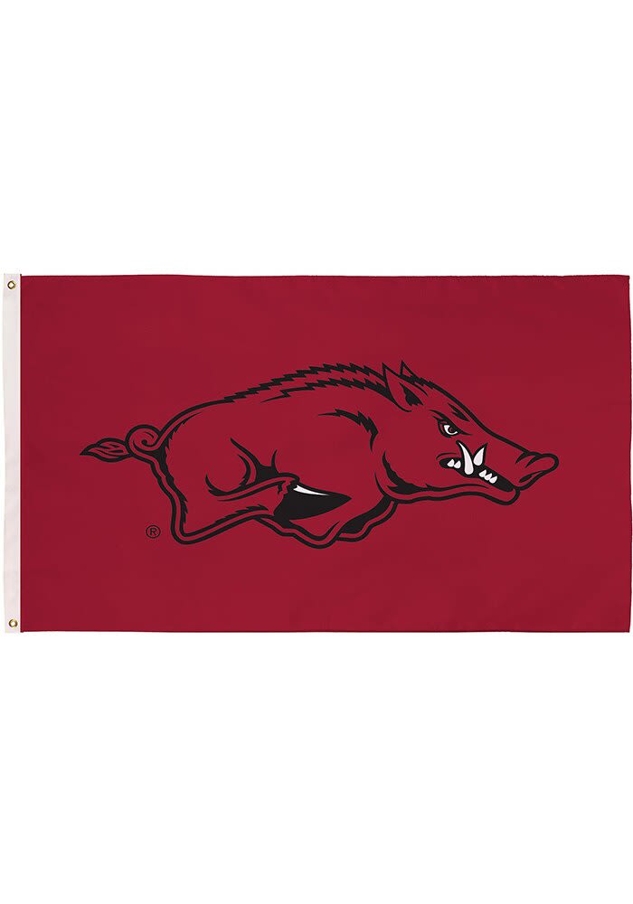 Arkansas Razorbacks 3x5 Team Logo CARDINAL Silk Screen Grommet Flag ...