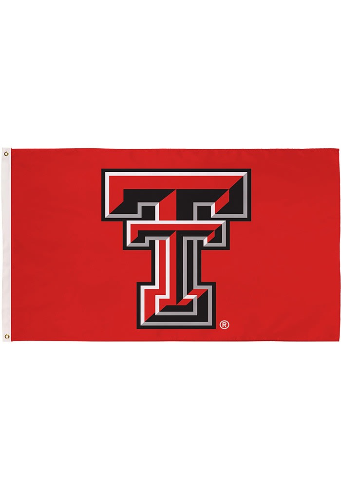 Texas Tech Red Raiders 3x5 Team Logo SCARLET Silk Screen Grommet Flag ...
