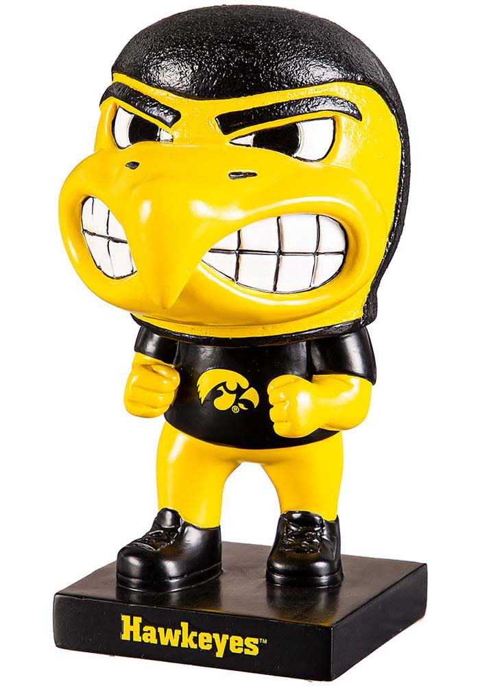 Iowa Hawkeyes BLACK 6 Inch Little Big Head Mascot Figurine - 1417040