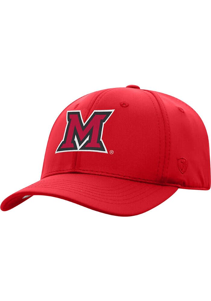 Miami RedHawks Mens Phenom 1-Fit Red Top of the World Flex Hat - 14401946