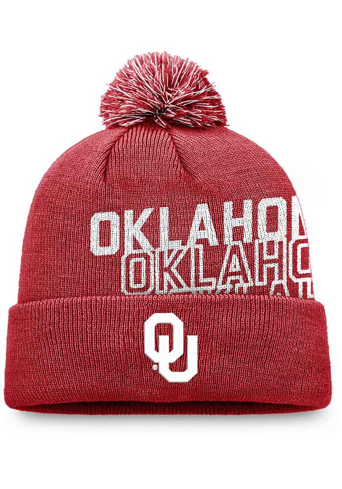 Oklahoma Sooners Top of the World CRIMSON 184V Cuff Pom Knit Hat - 14403474