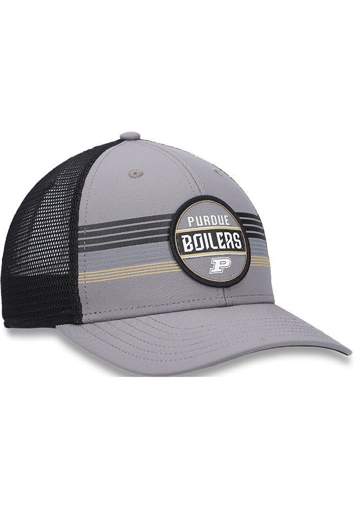 Top of the World Purdue Boilermakers GREY Legend Patch Stripe Trucker ...